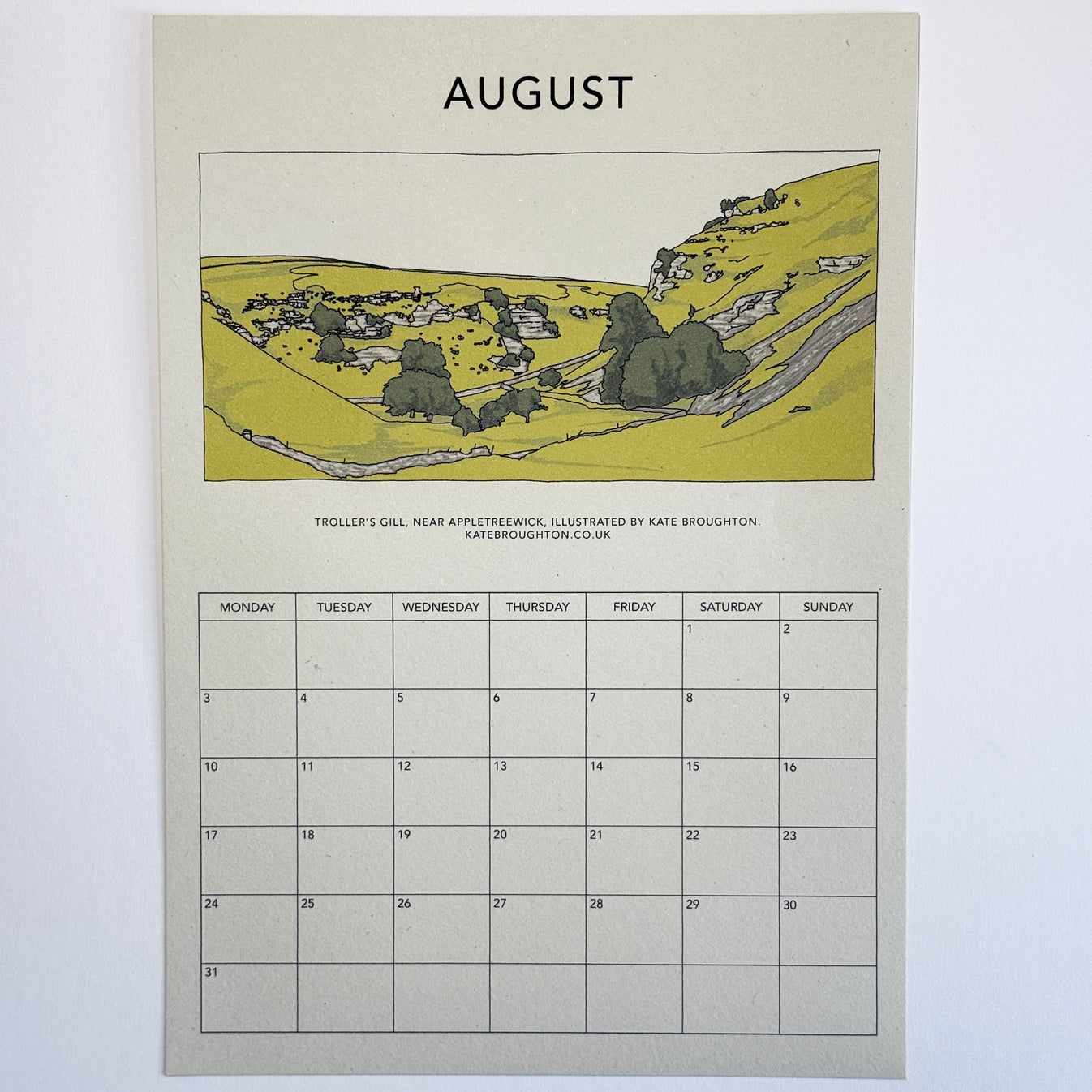 2026 Illustrated Wall Calendar – katebroughton